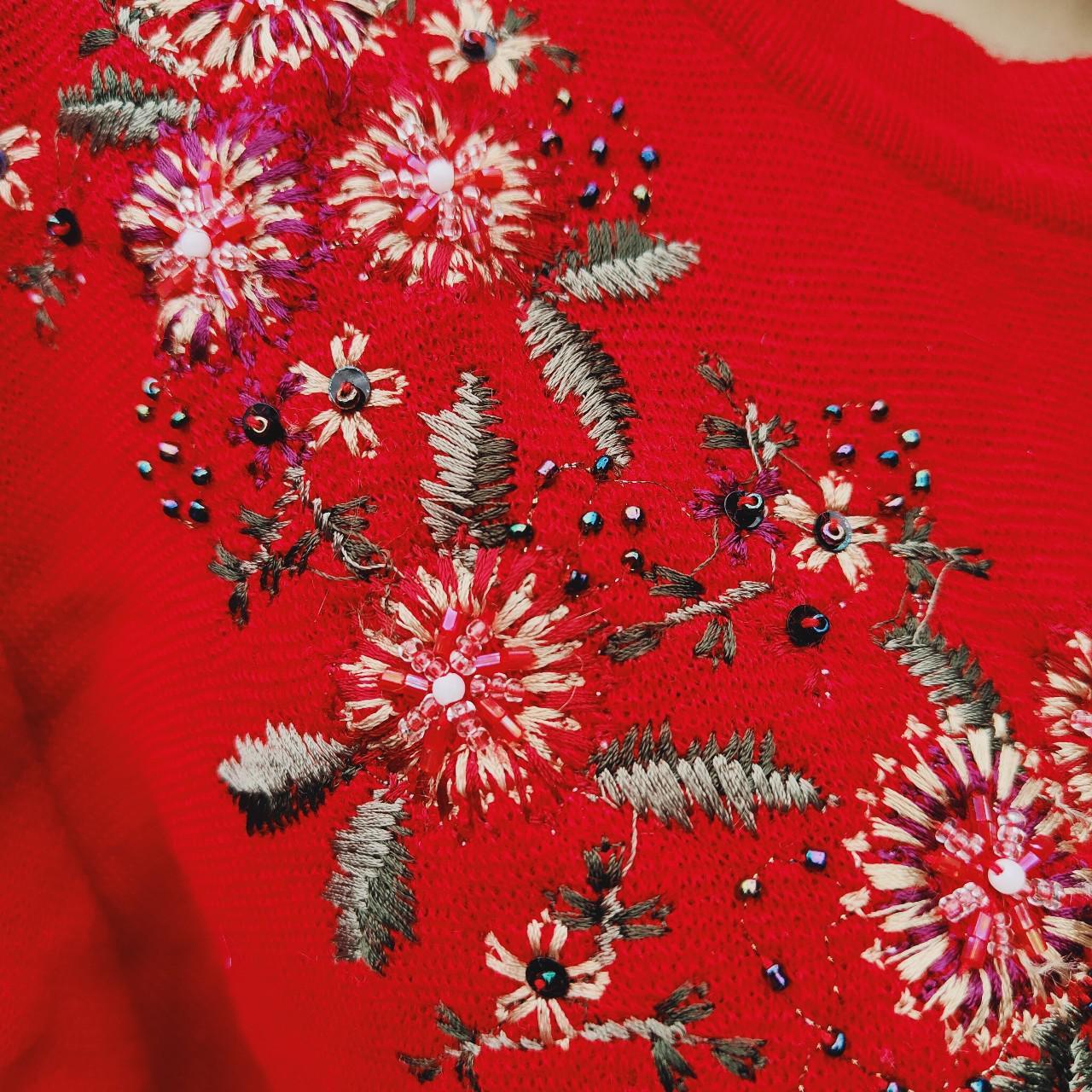 Ladies cute vintage button up jumper cardigan size m... - Depop