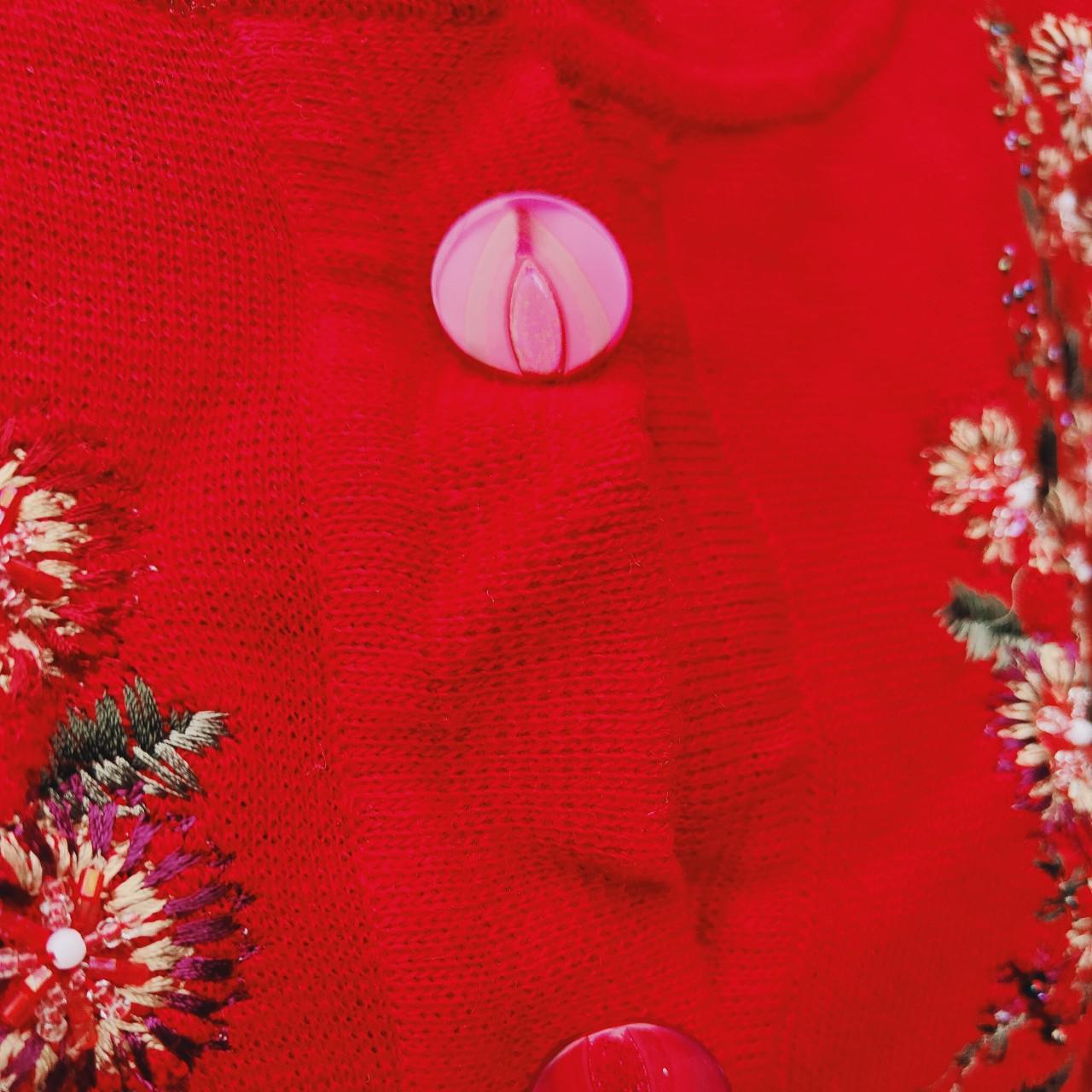 Ladies cute vintage button up jumper cardigan size m... - Depop