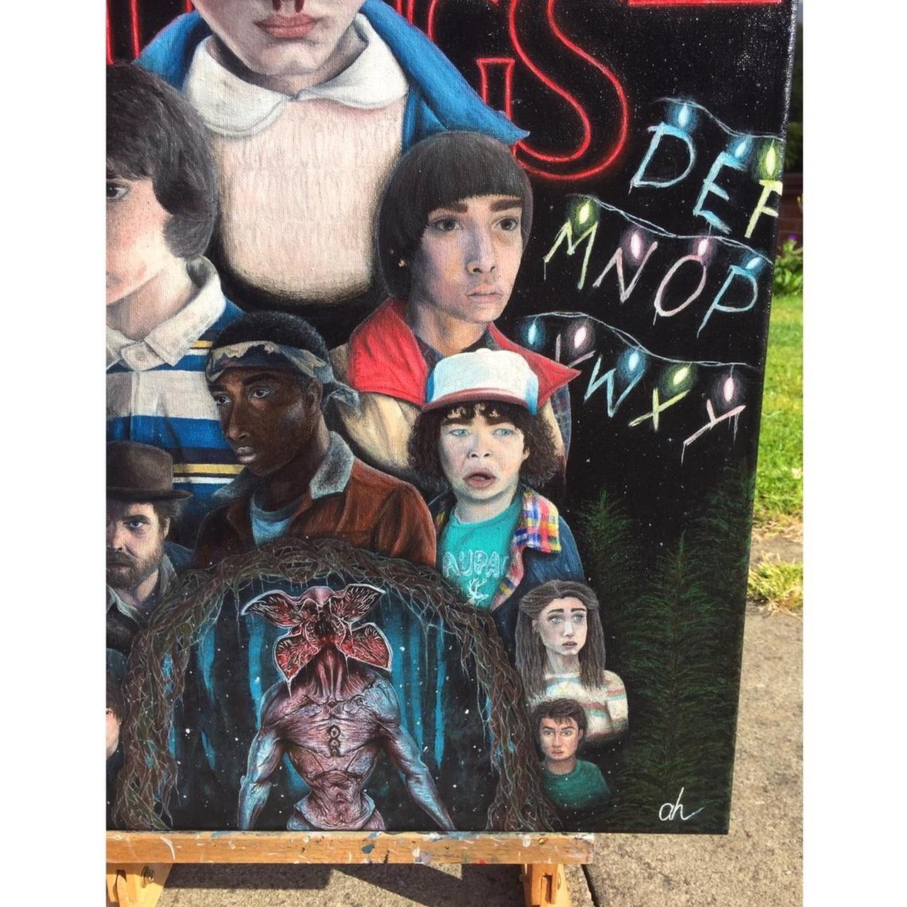 Stranger Things Season 1 art painting 🍁Reserves... - Depop