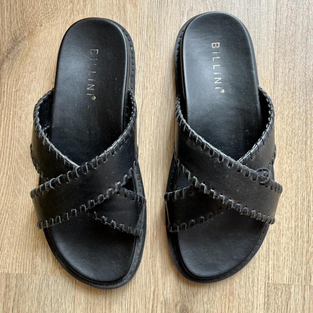 Billini slides. Size 8. Pulled thread on one (see... - Depop