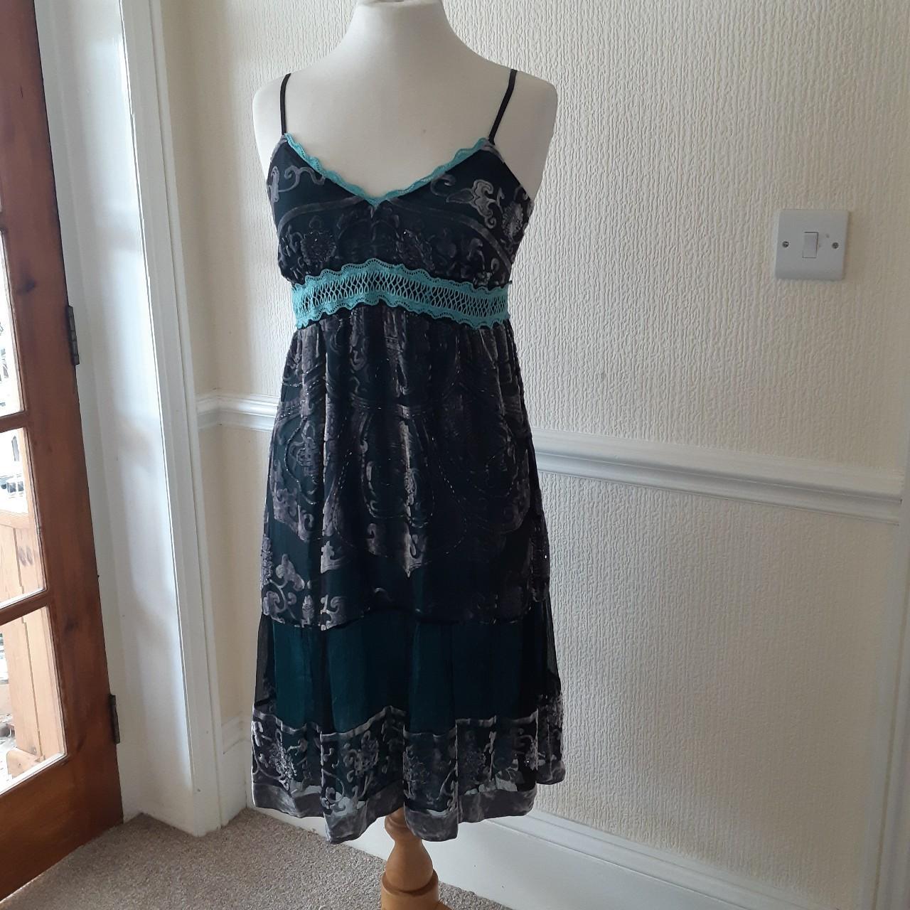 Beautiful Hale Bob 100% silk dress Stretchy back... - Depop