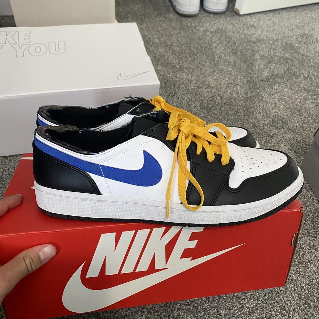 Custom Jordan 1 Low In Game Royal colorway with... - Depop