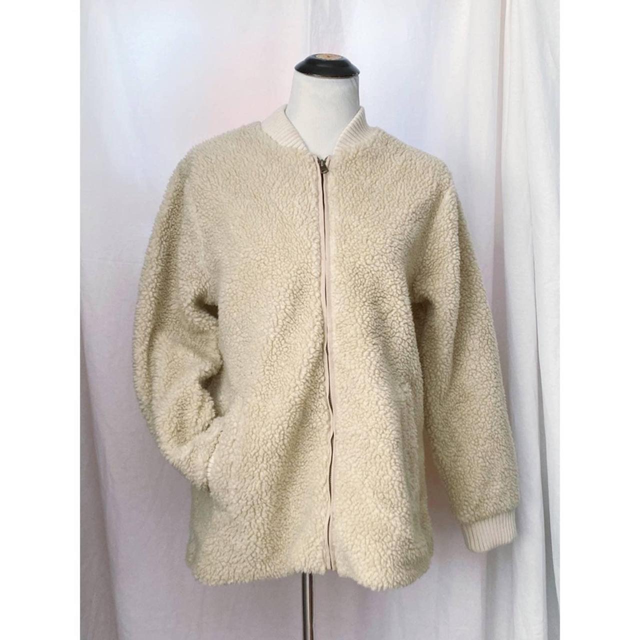Abercrombie & Fitch Women's Cream and White Jacket | Depop