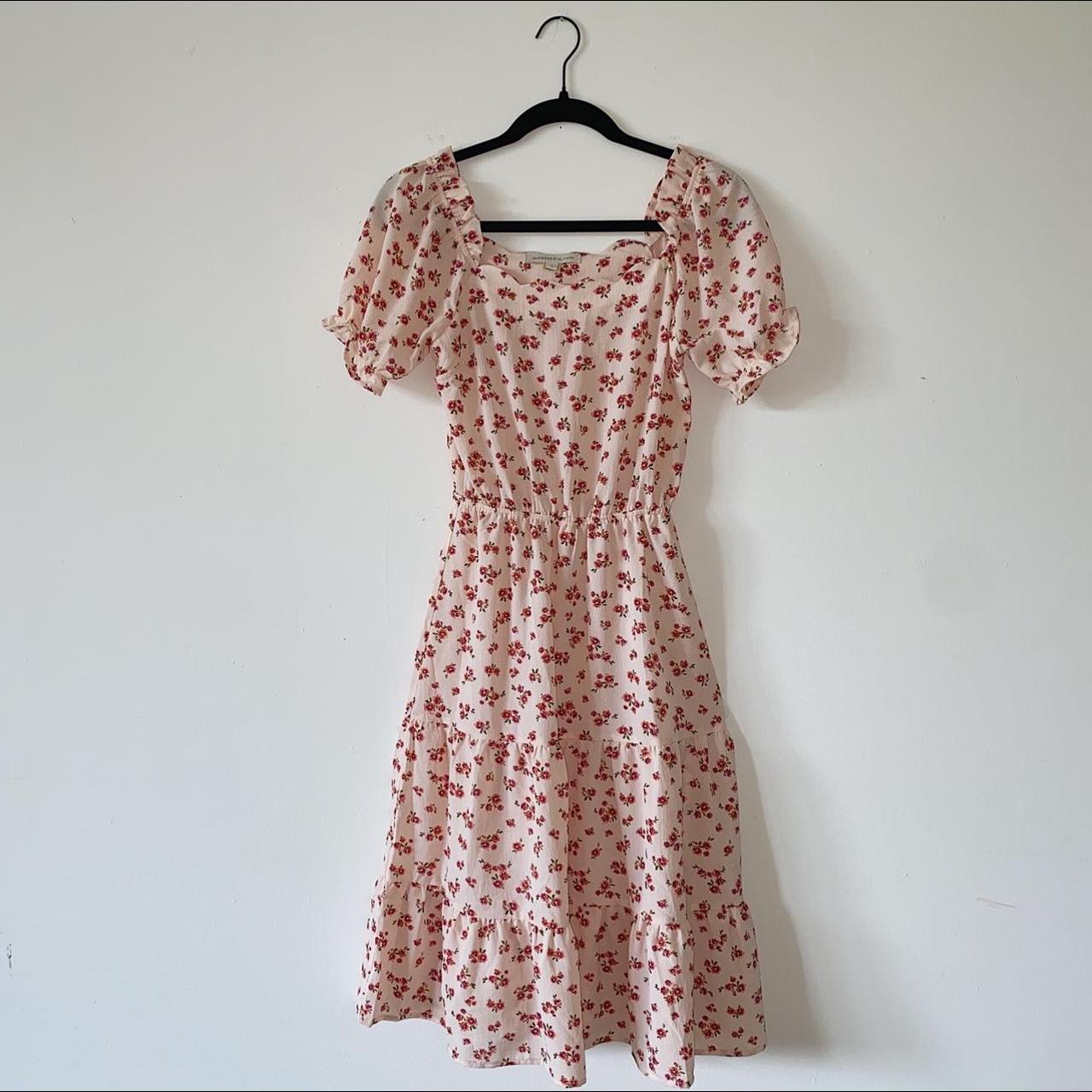 Monteau Los Angeles Floral Midi Dress Size Depop