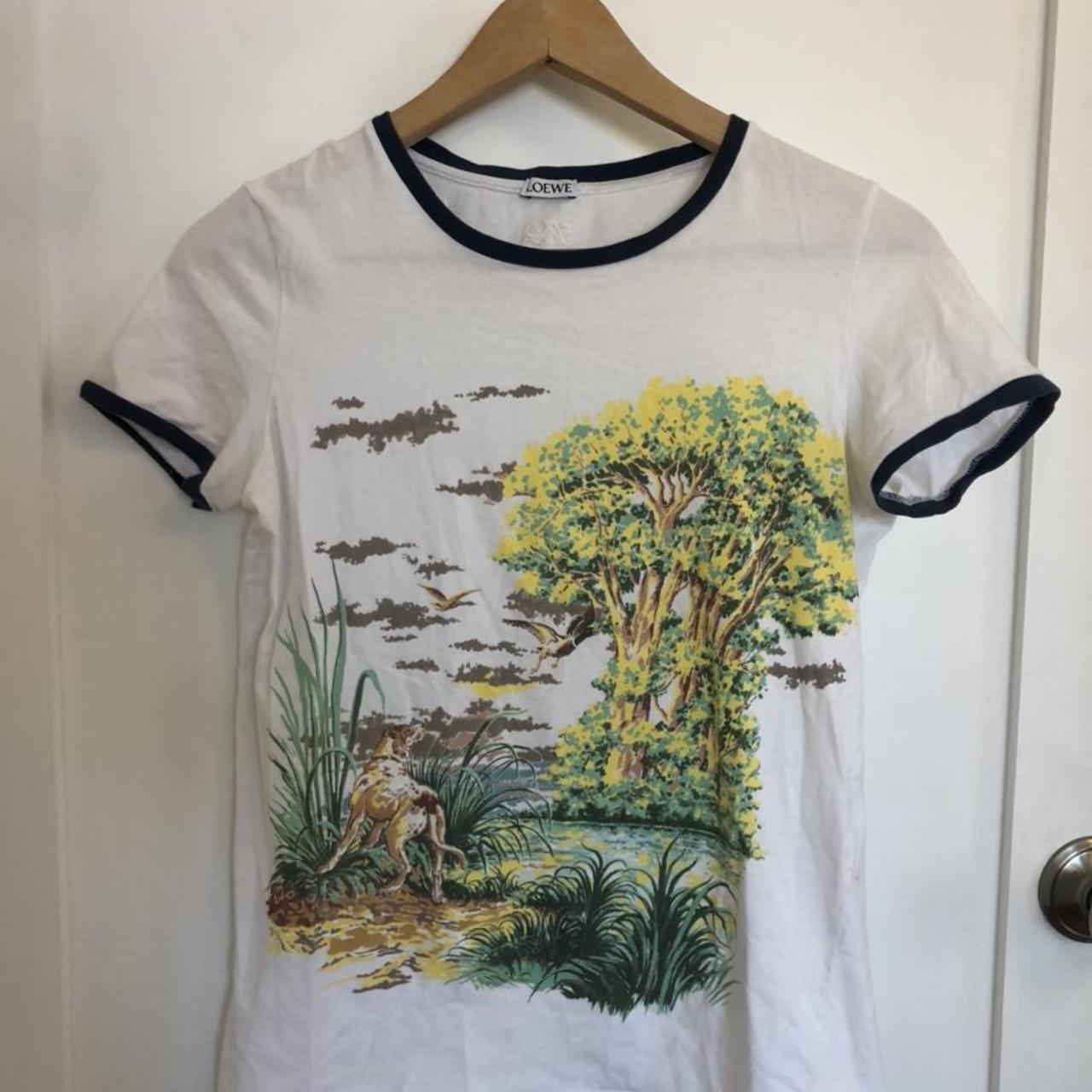LOEWE graphic tee White vintage feel graphic tee.... - Depop
