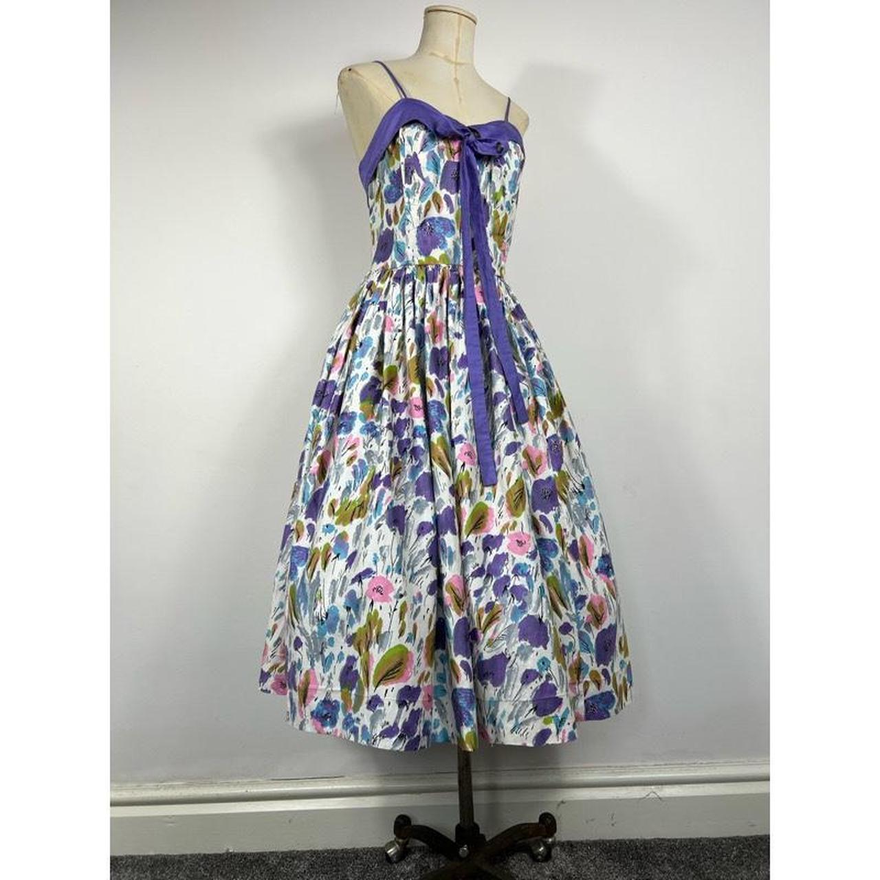 Vintage 1950s sundress GORGEOUS floral sundress... - Depop