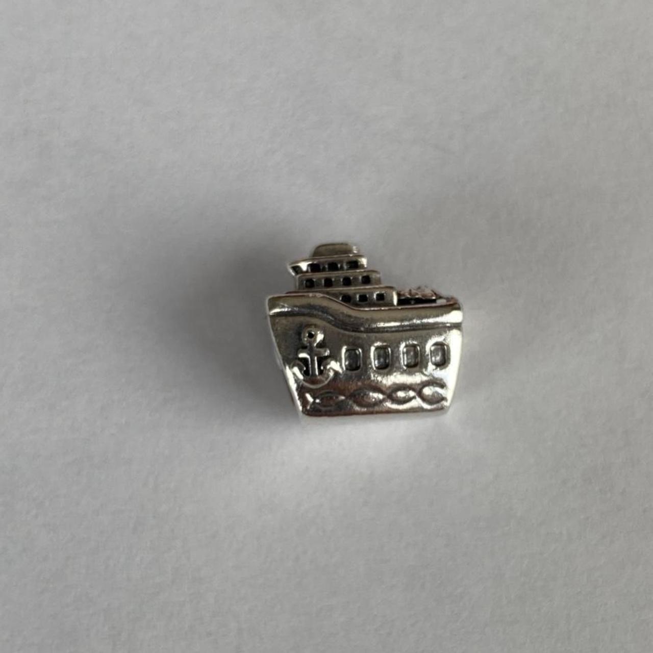 Pandora Charm: Cruise Ship 🚢 Sterling Silver... - Depop