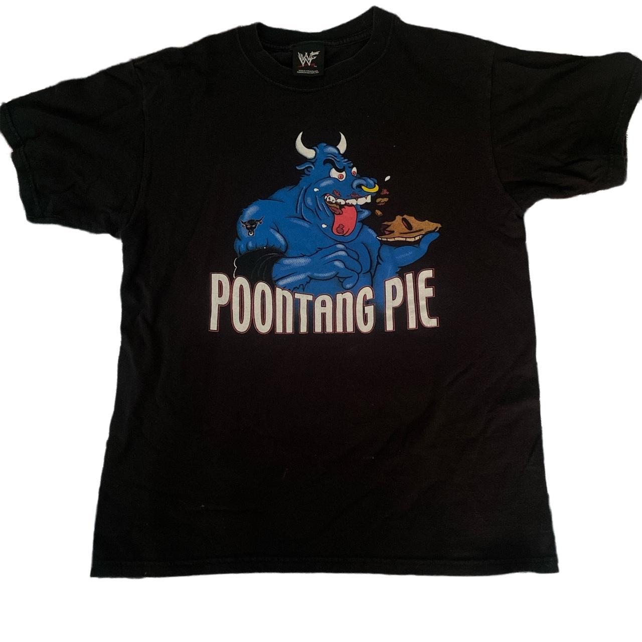 Vintage 2000 The Rock Poontang Pie Mens T-Shirt WWF... - Depop