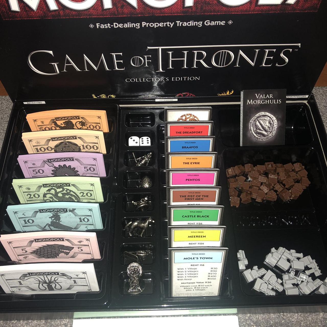 Game of Thrones Monopoly board game 6 GoT player... - Depop