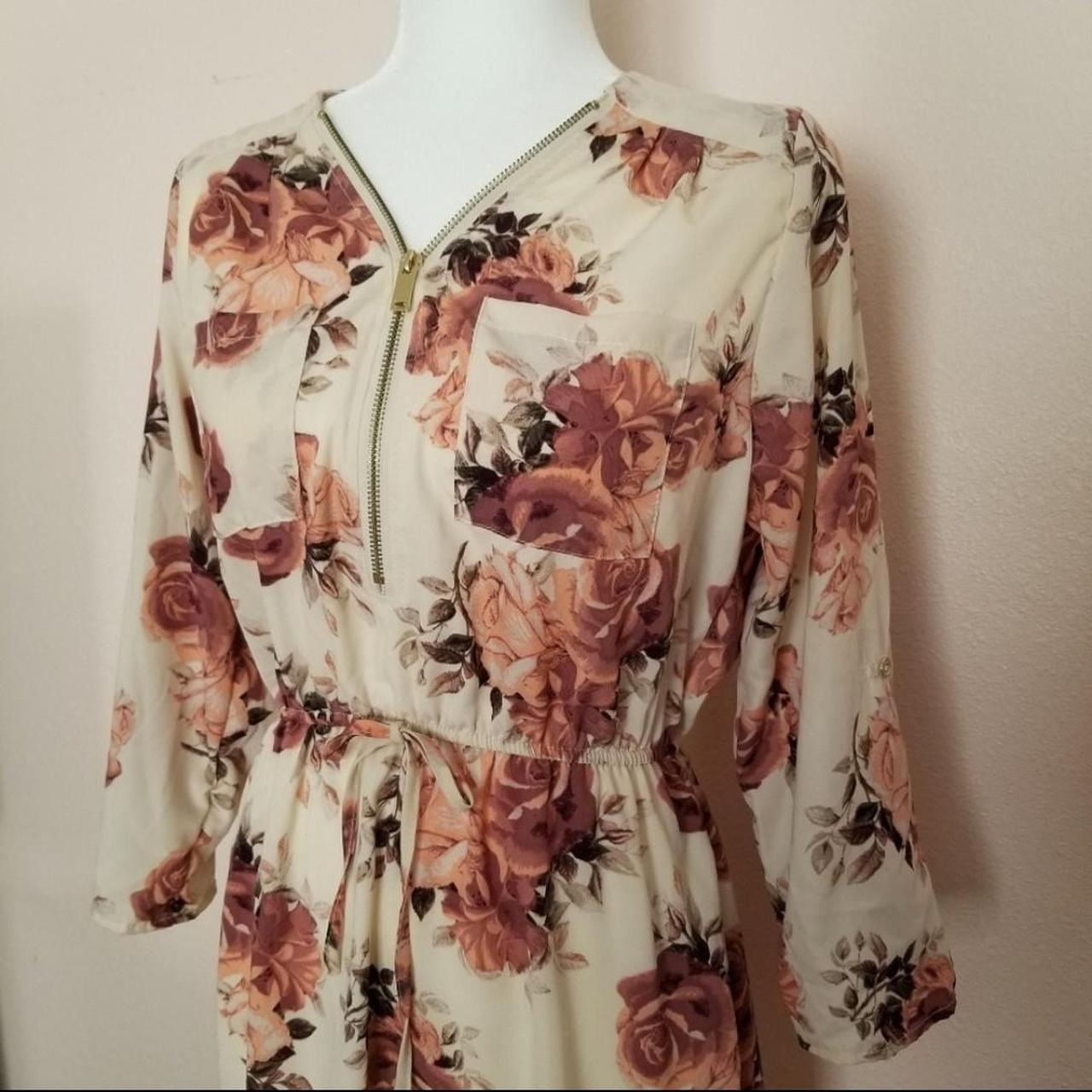 Rue 21 Women's Red and Cream Dress | Depop