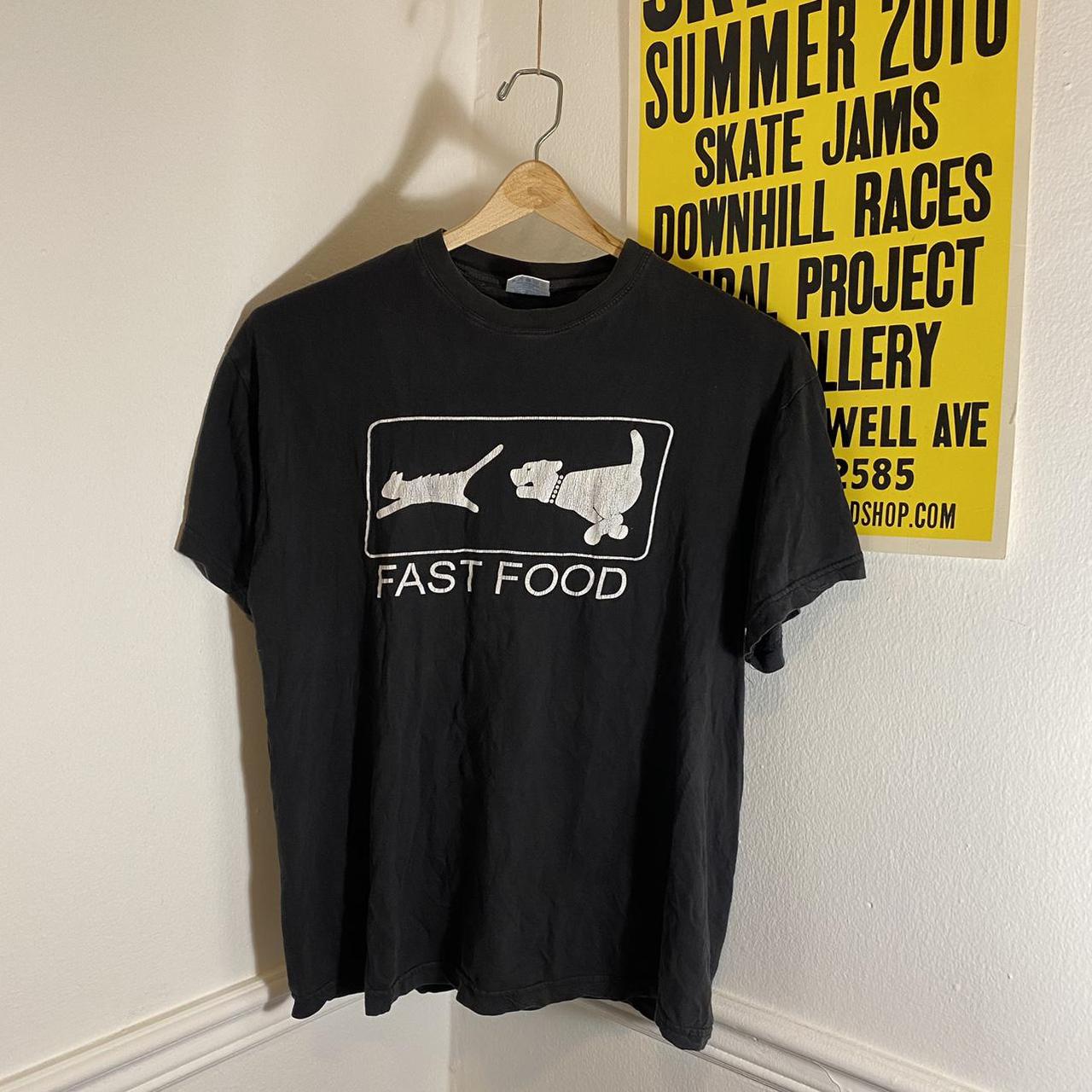 vintage fast food boxy cotton tee - Depop
