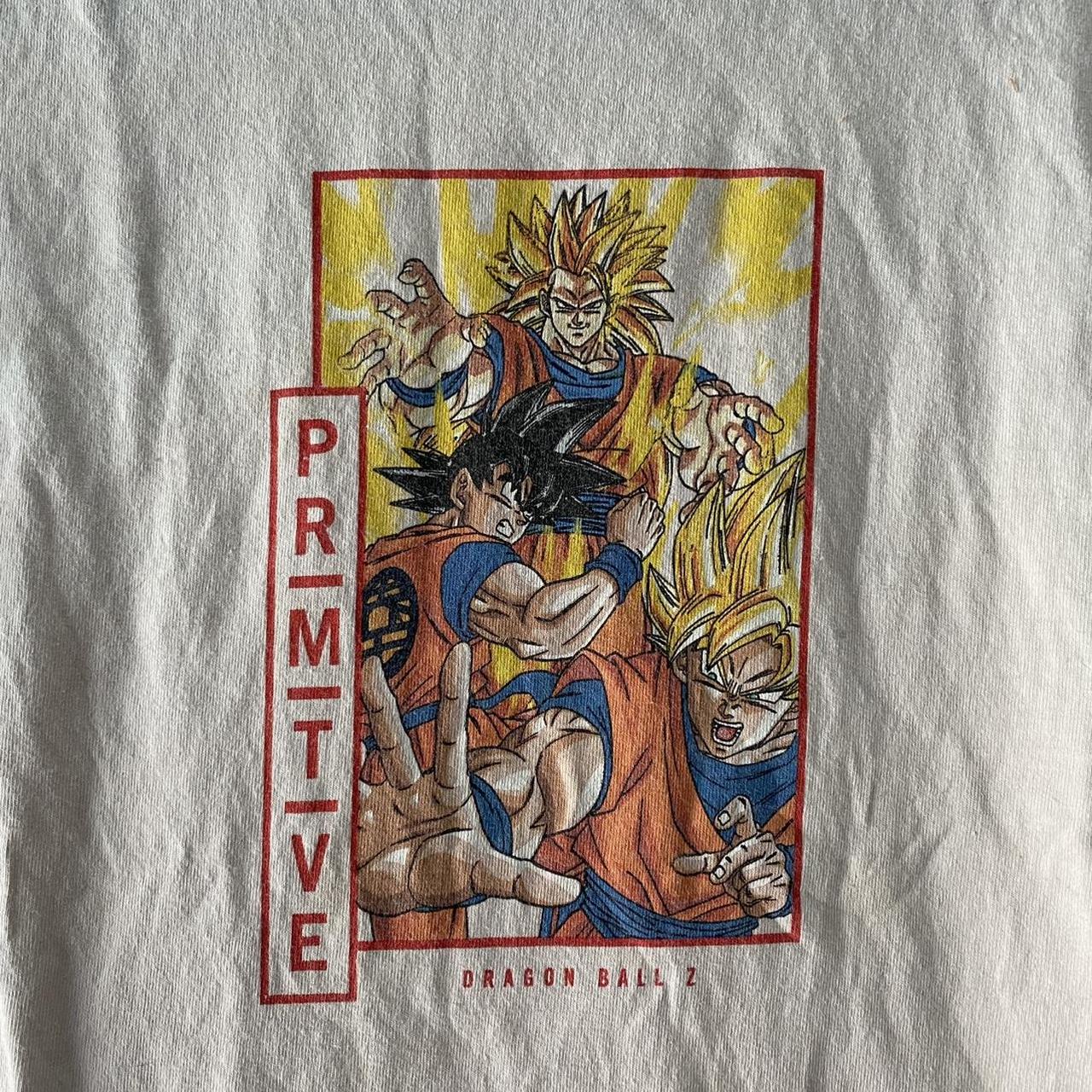 Primitive x Dragon Ball Z white graphic... - Depop
