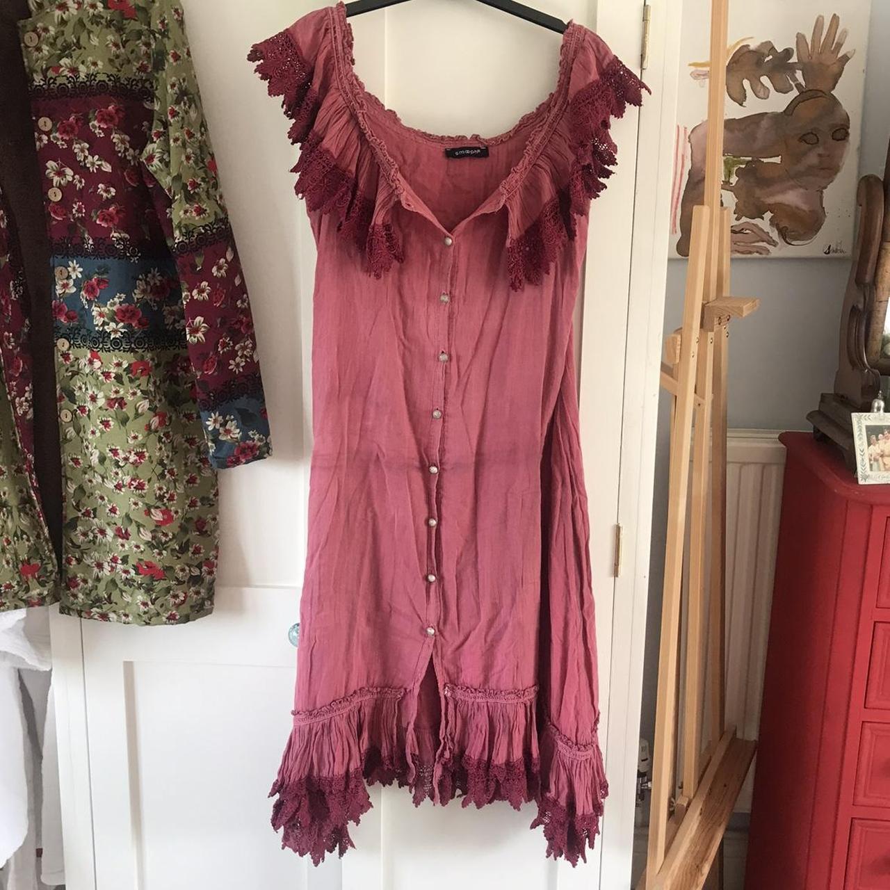 Vintage off the shoulder dress.... - Depop