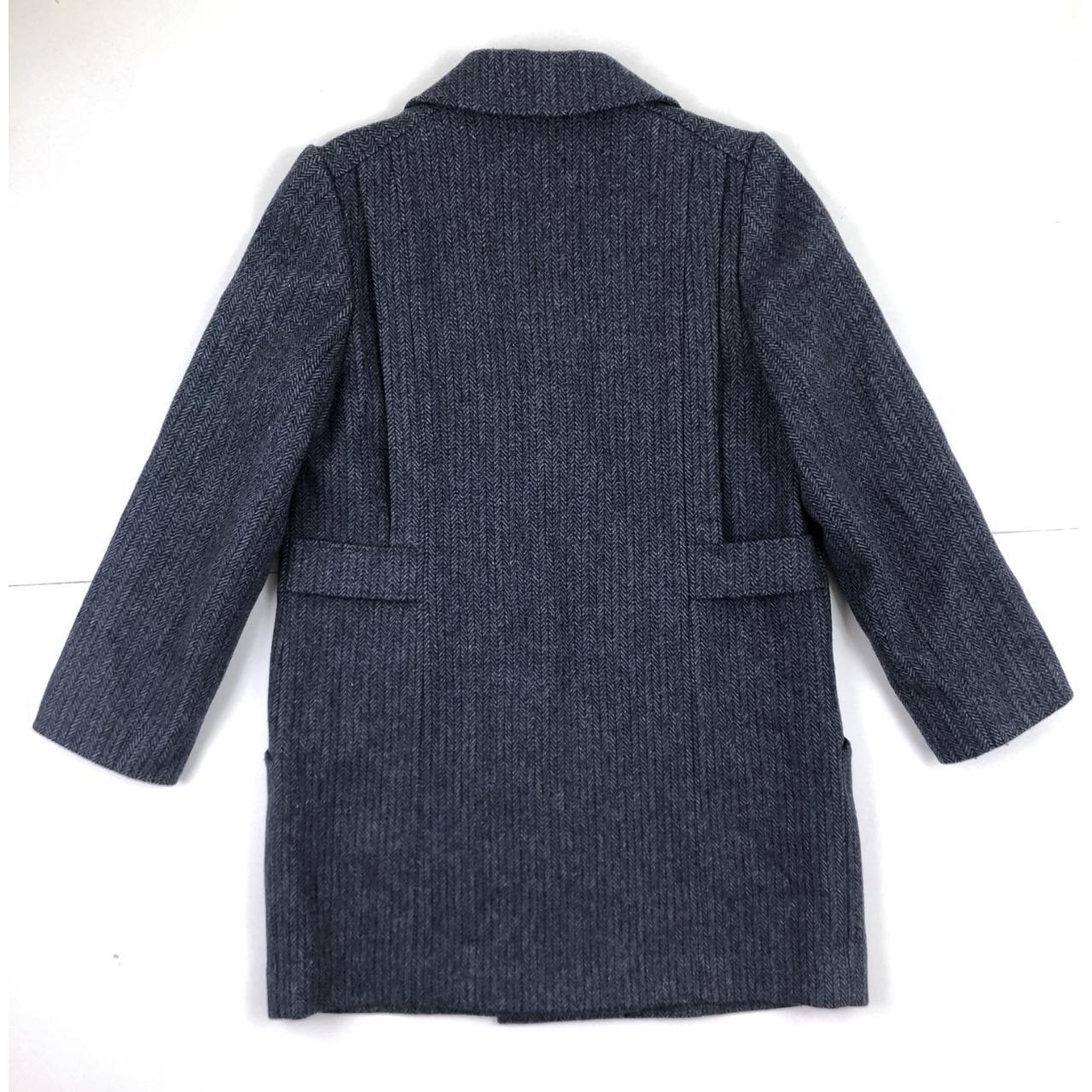Boxy wool blend coat with double breasted front.... - Depop