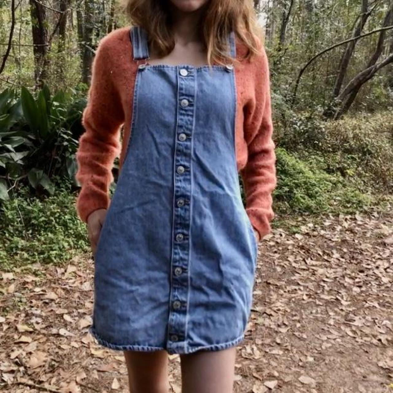 Cute Blue Jean Overalls Dress size Small. FREE... - Depop