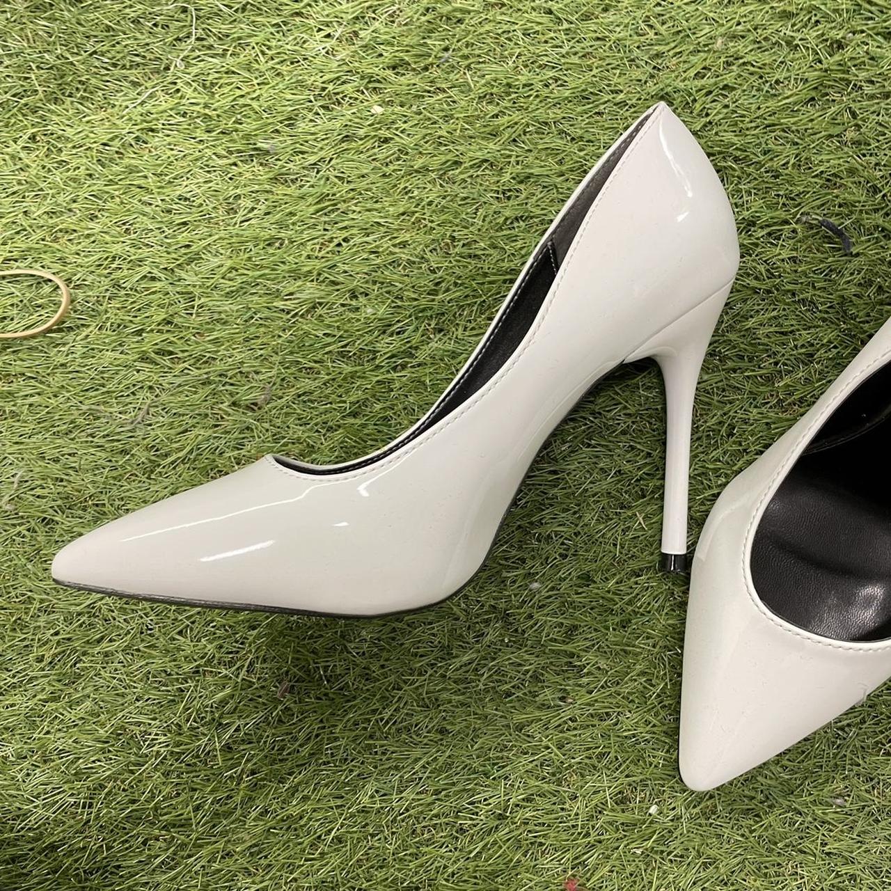 Clean big tree white heels Come in a box Size... - Depop