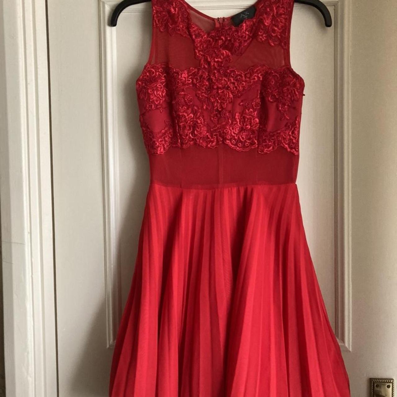 Stunning vibrant red AX Paris dress, featuring a... - Depop