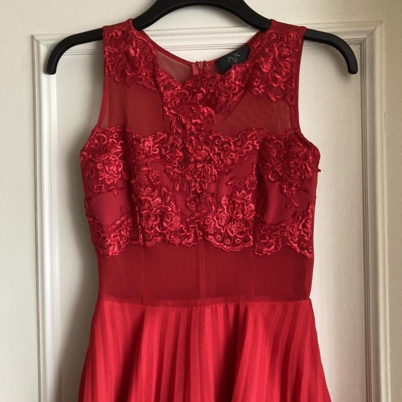 Stunning vibrant red AX Paris dress, featuring a... - Depop