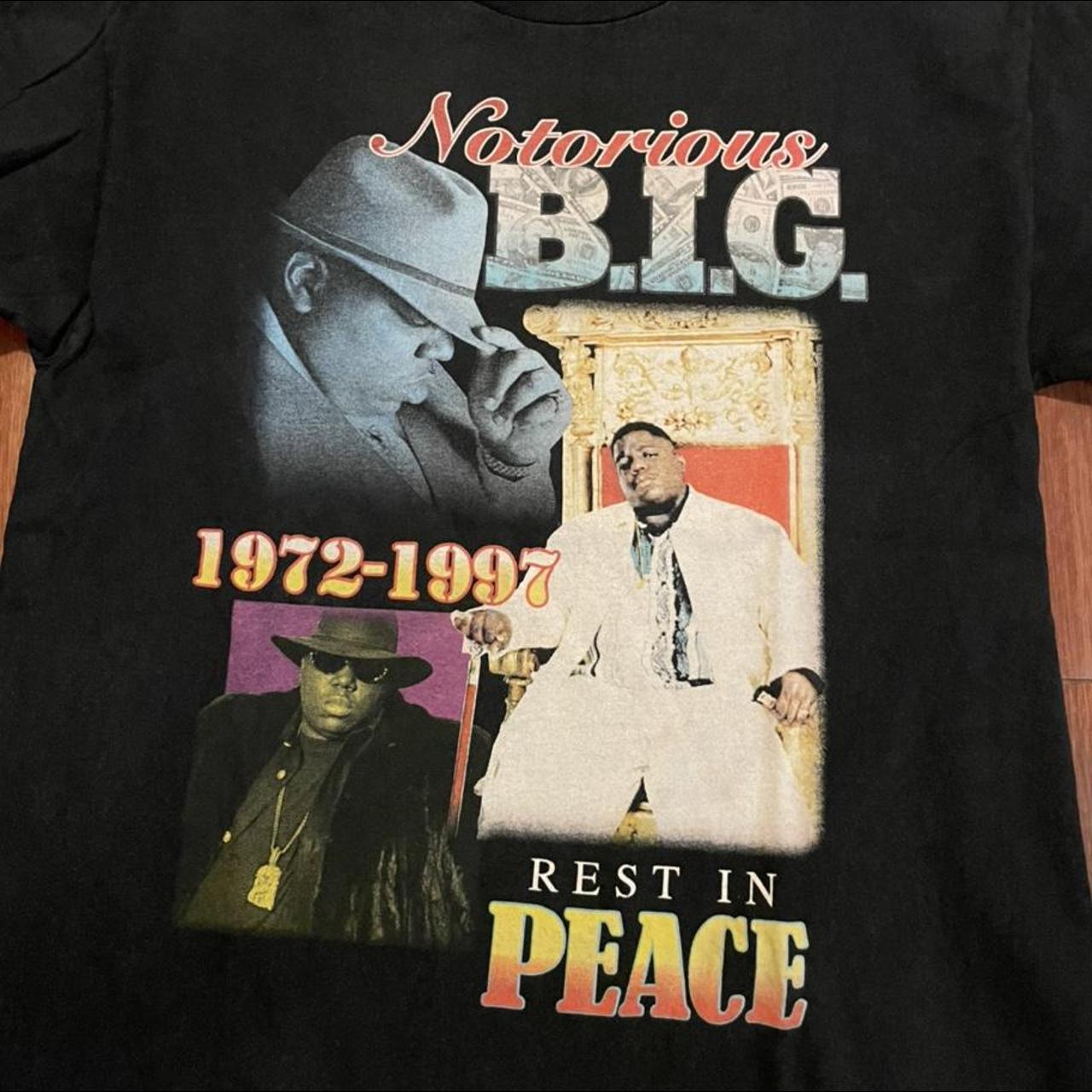 Notorious BIG T Shirt Size Large perfect fade on it - Depop