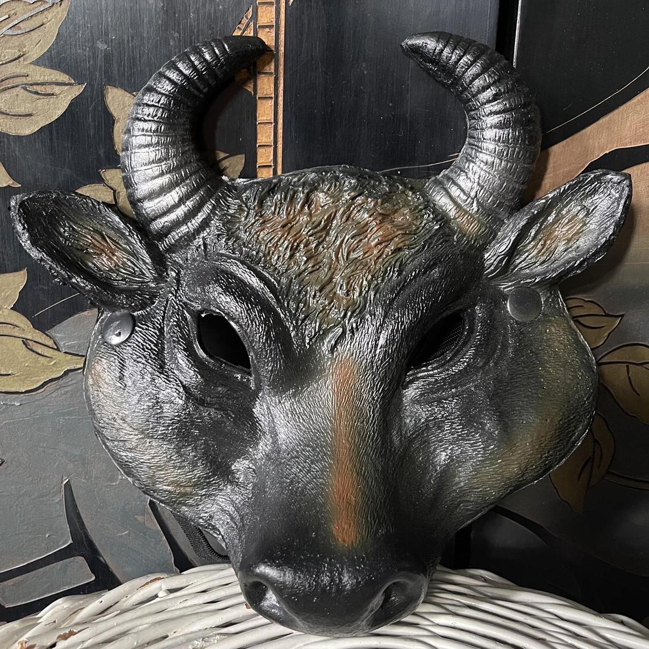 . Black Bull Face Mask / Head Piece • bull fighter /... - Depop