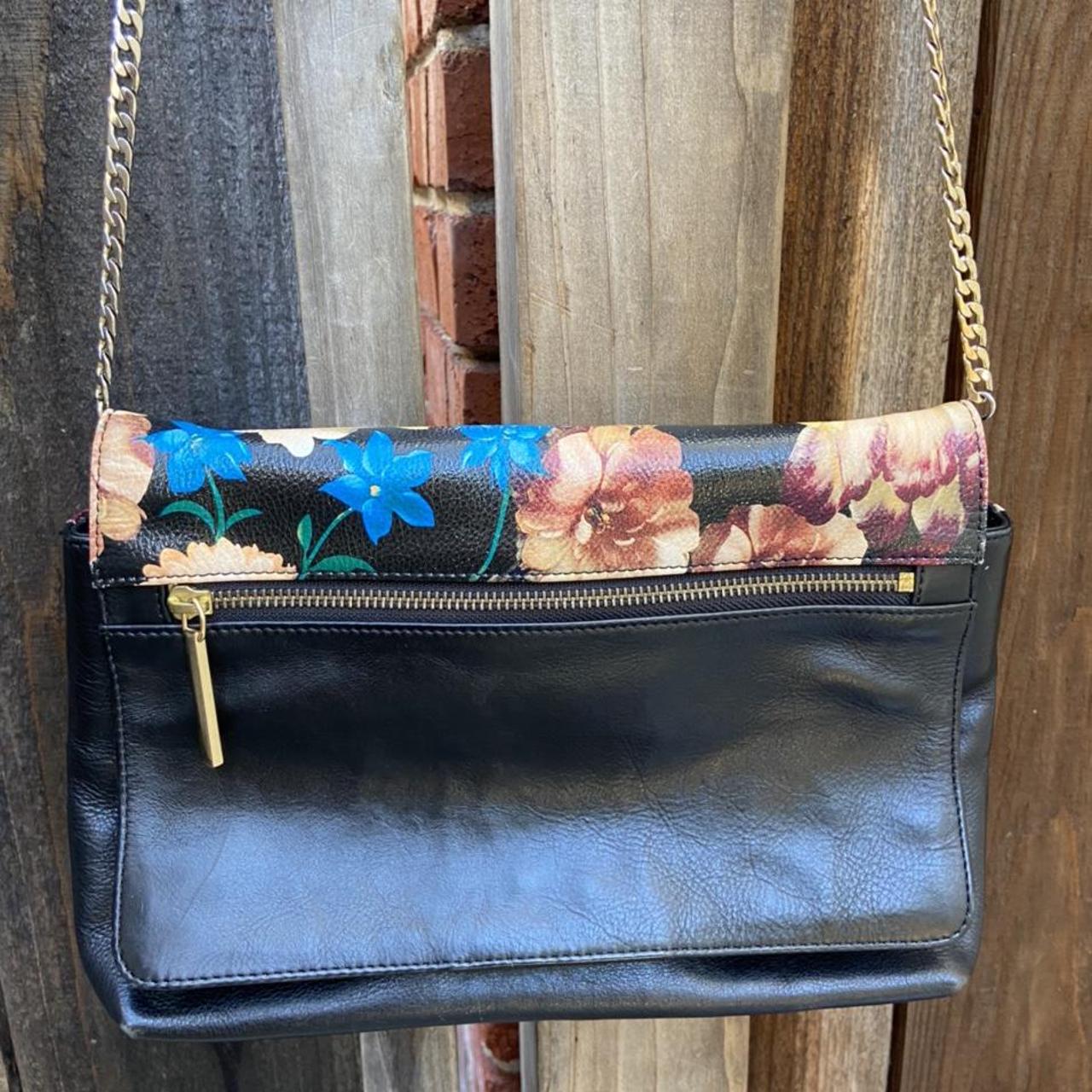 Floral Purse Halogen leather purse with gold... - Depop