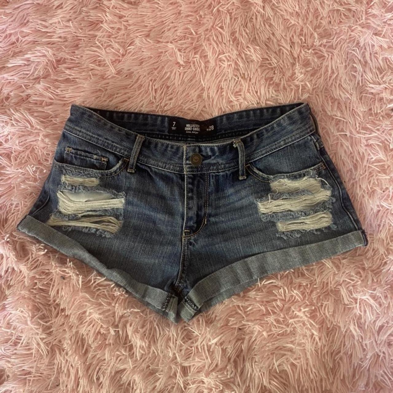 🖤 Ripped Hollister Jean short shorts, size 7. They... - Depop