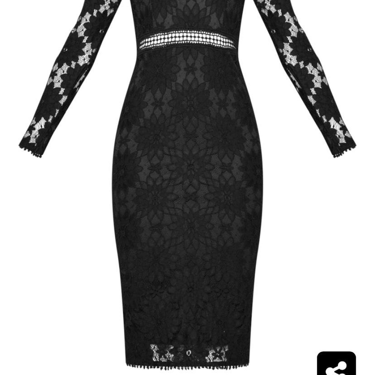 Black Long Sleeve Lace Bodycon Dress 🖤 Brand:... - Depop
