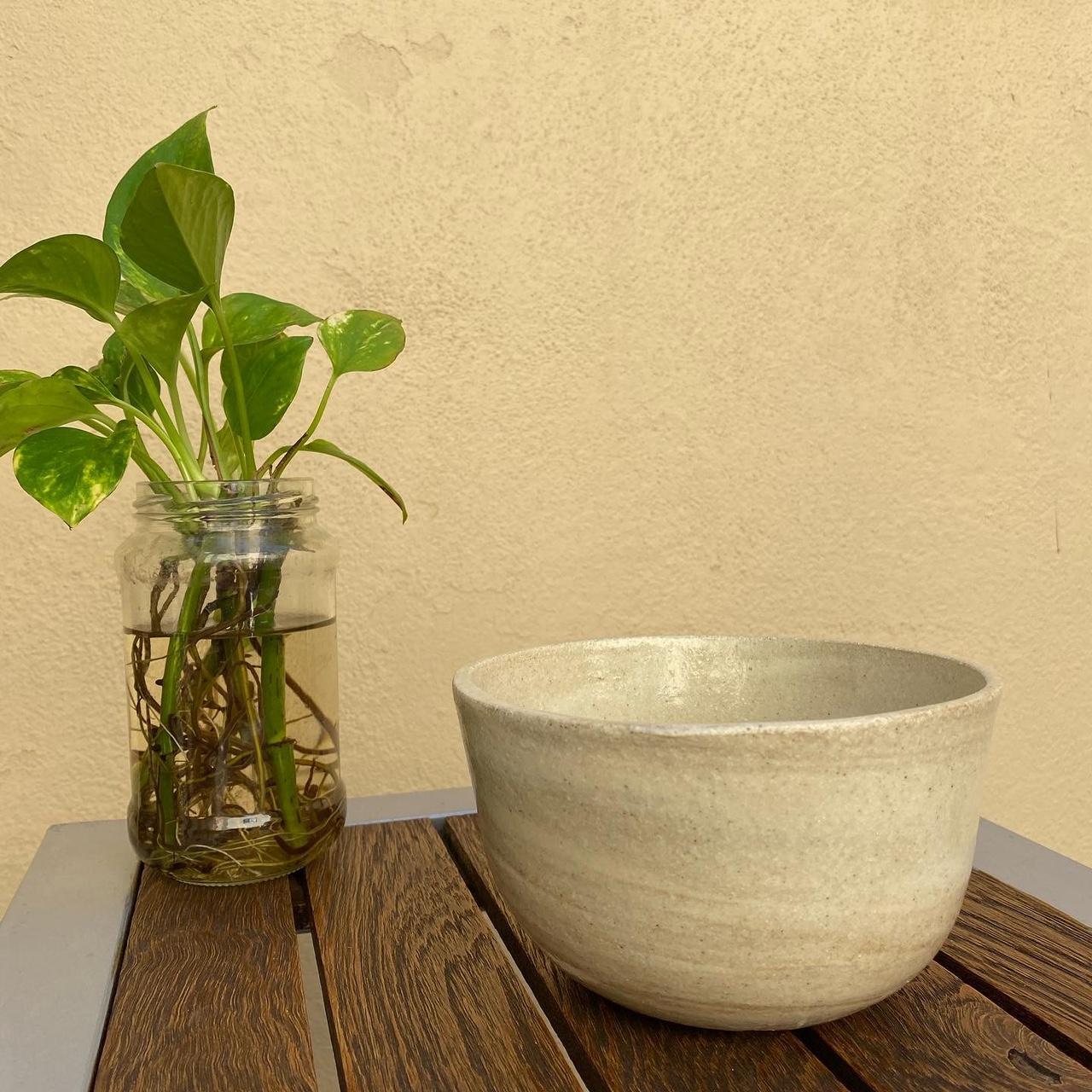 one-of-a-kind swirled mixed clay plant pot incl.... - Depop