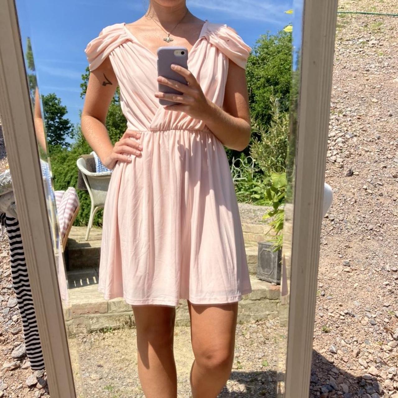 Light pink Greek style dress 📏 Size 10 👗 Floaty 👌🏽... - Depop