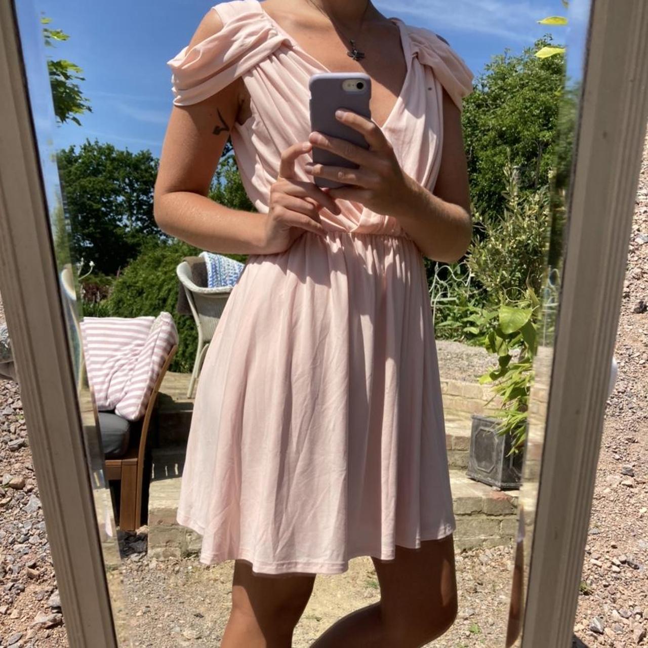 Light pink Greek style dress 📏 Size 10 👗 Floaty 👌🏽... - Depop