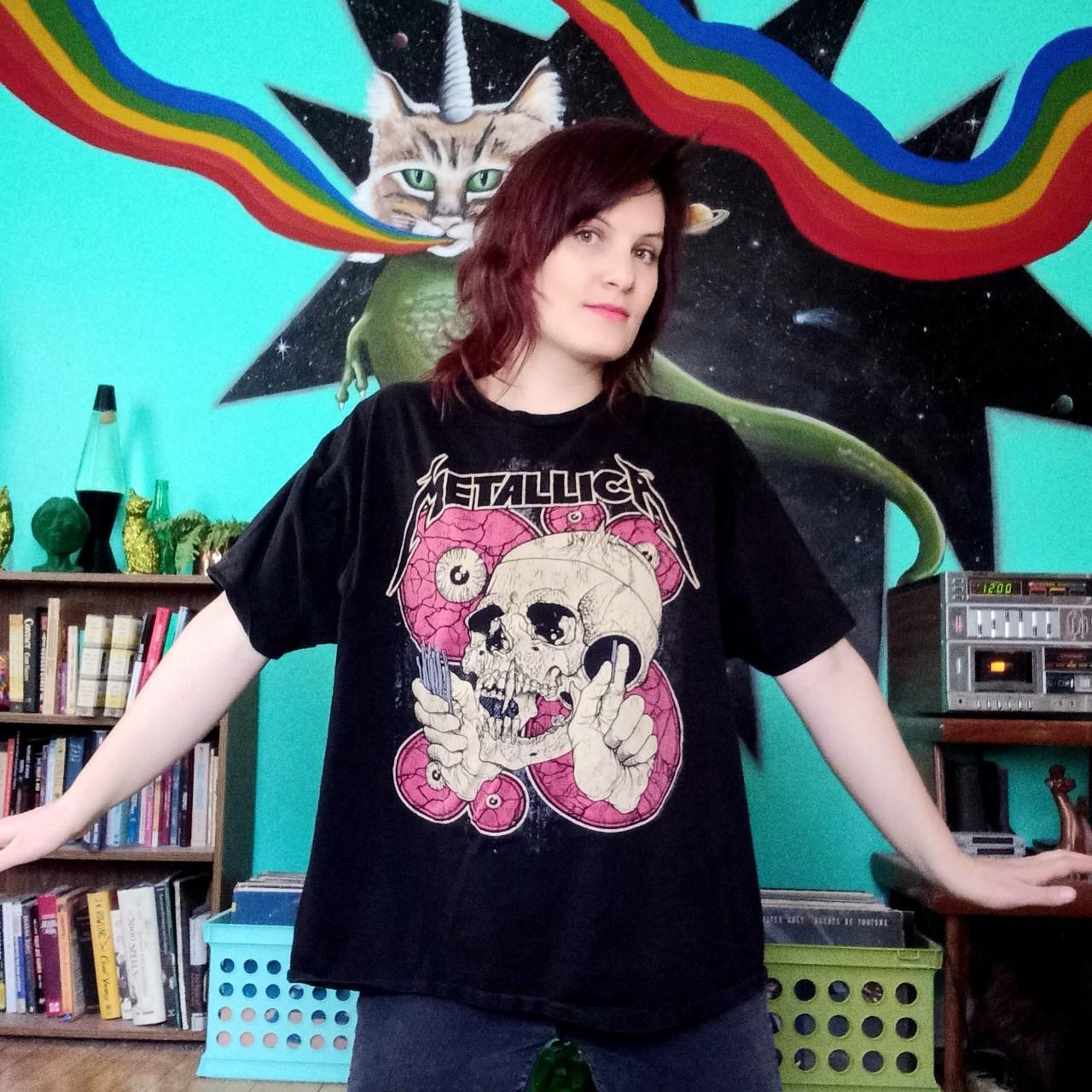 Metallica Pushead skull shirt. Screenprinted... - Depop