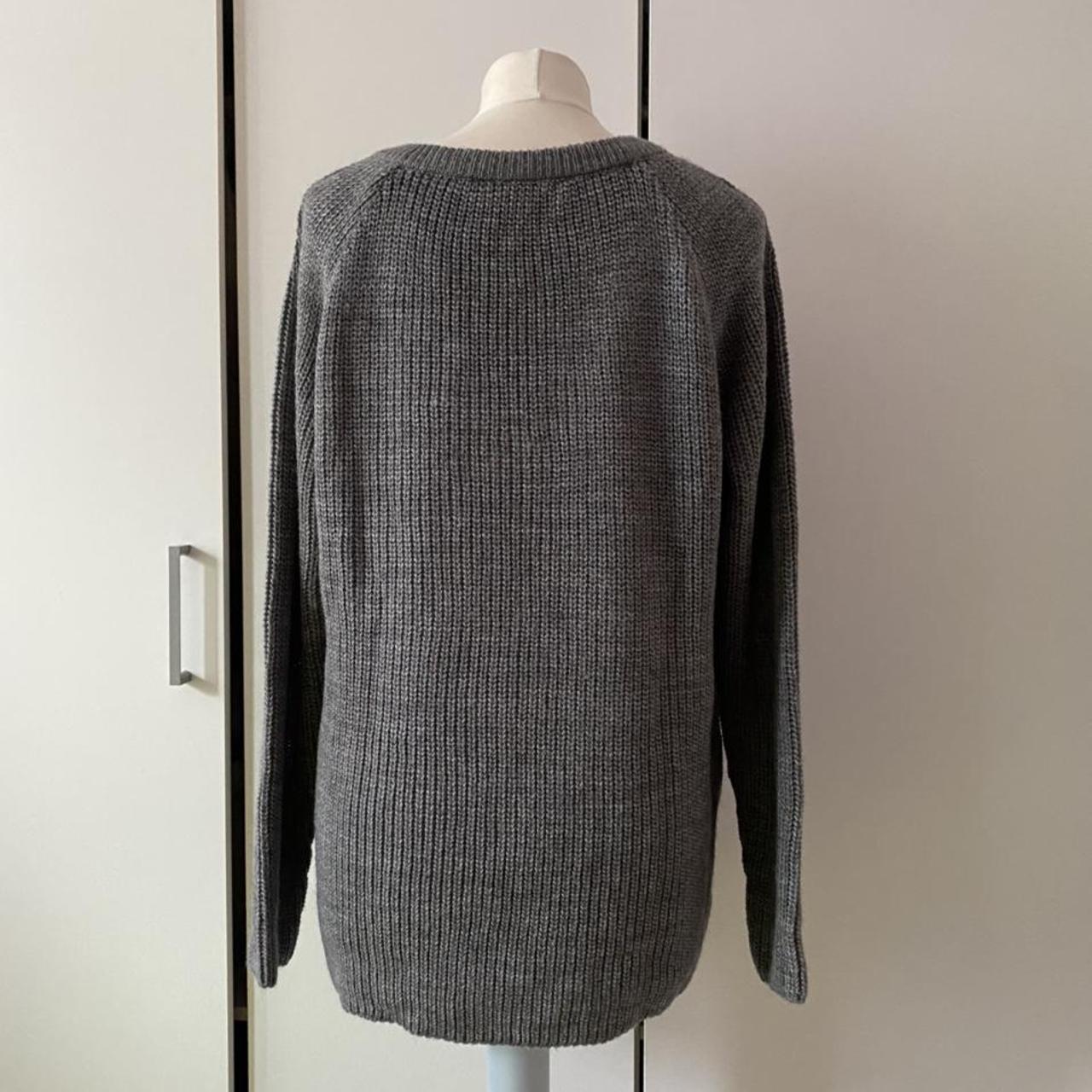 V by Very V Neck Embellished Detail Jumper Charcoal... - Depop