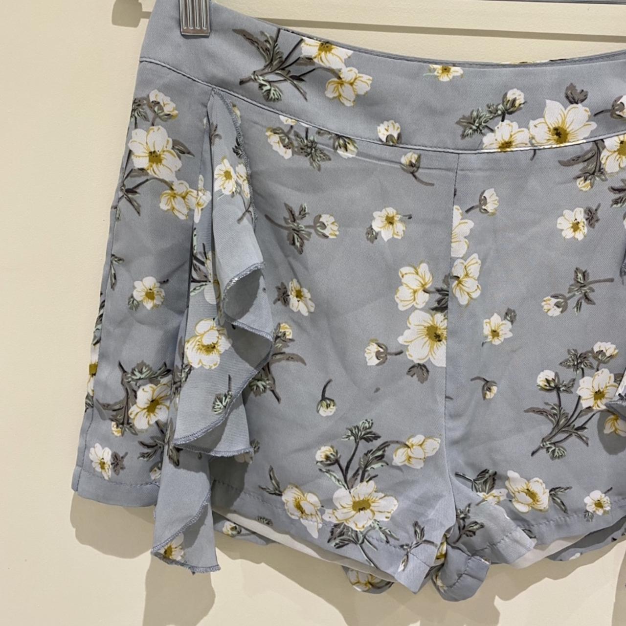 Light blue floral shorts from Missguided 💙⚡️ super... - Depop