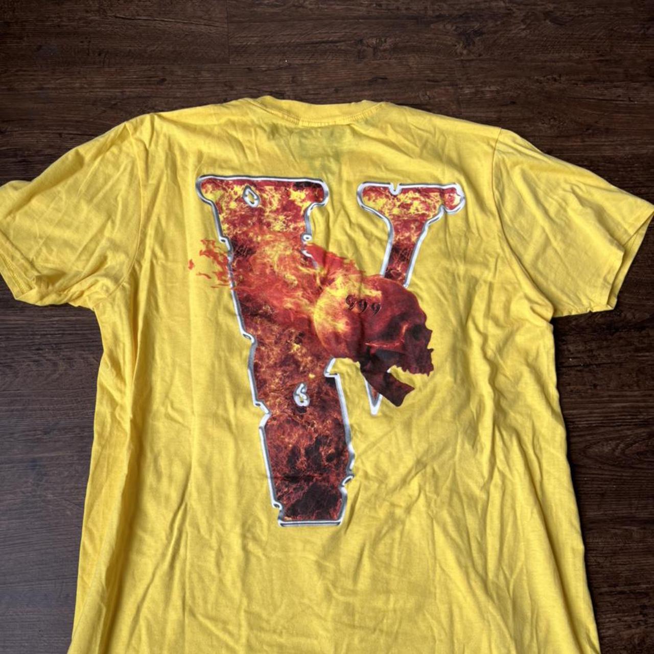Vlone Men's Yellow T-shirt | Depop