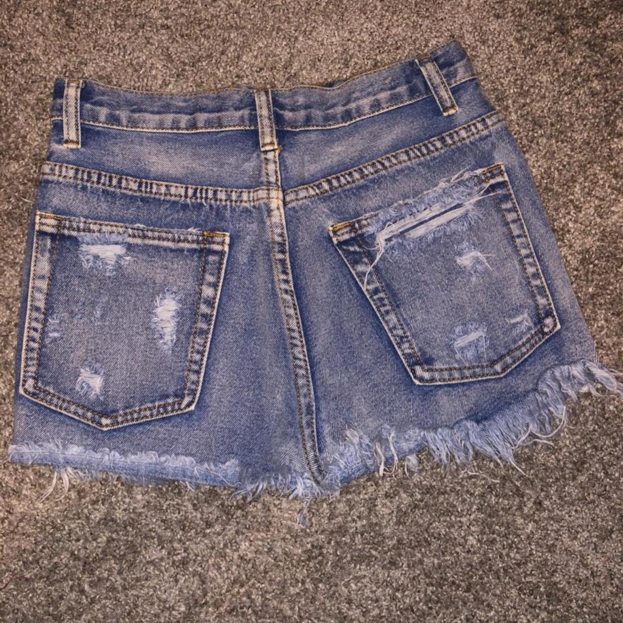 Dollskill Denim Shorts Size Small Destressed Depop