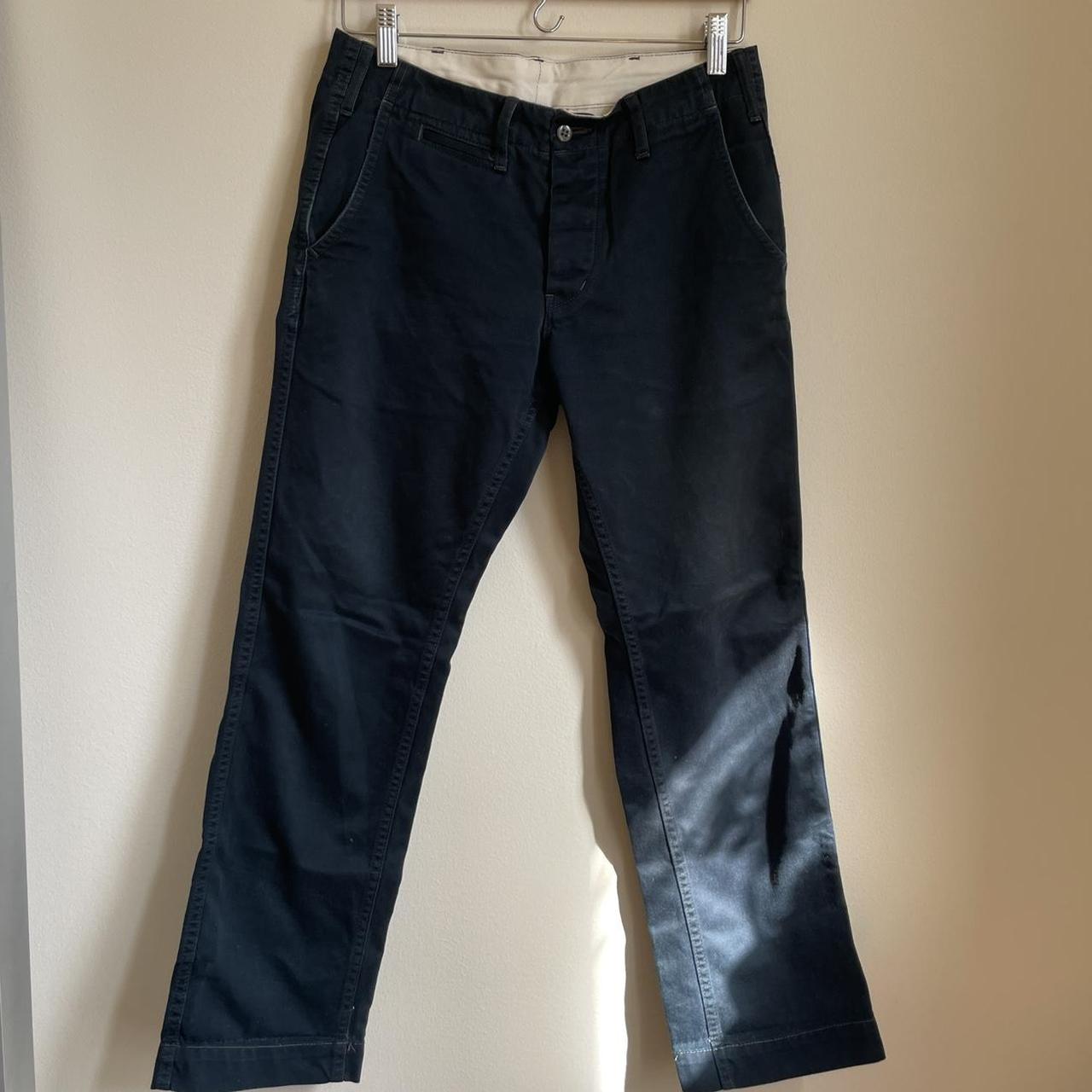 Blue In Green indigo dyed chinos 30x30 Waist -... - Depop