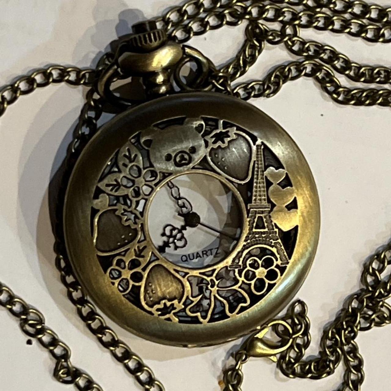 Very cool pocket watch necklace and running by battery - Depop