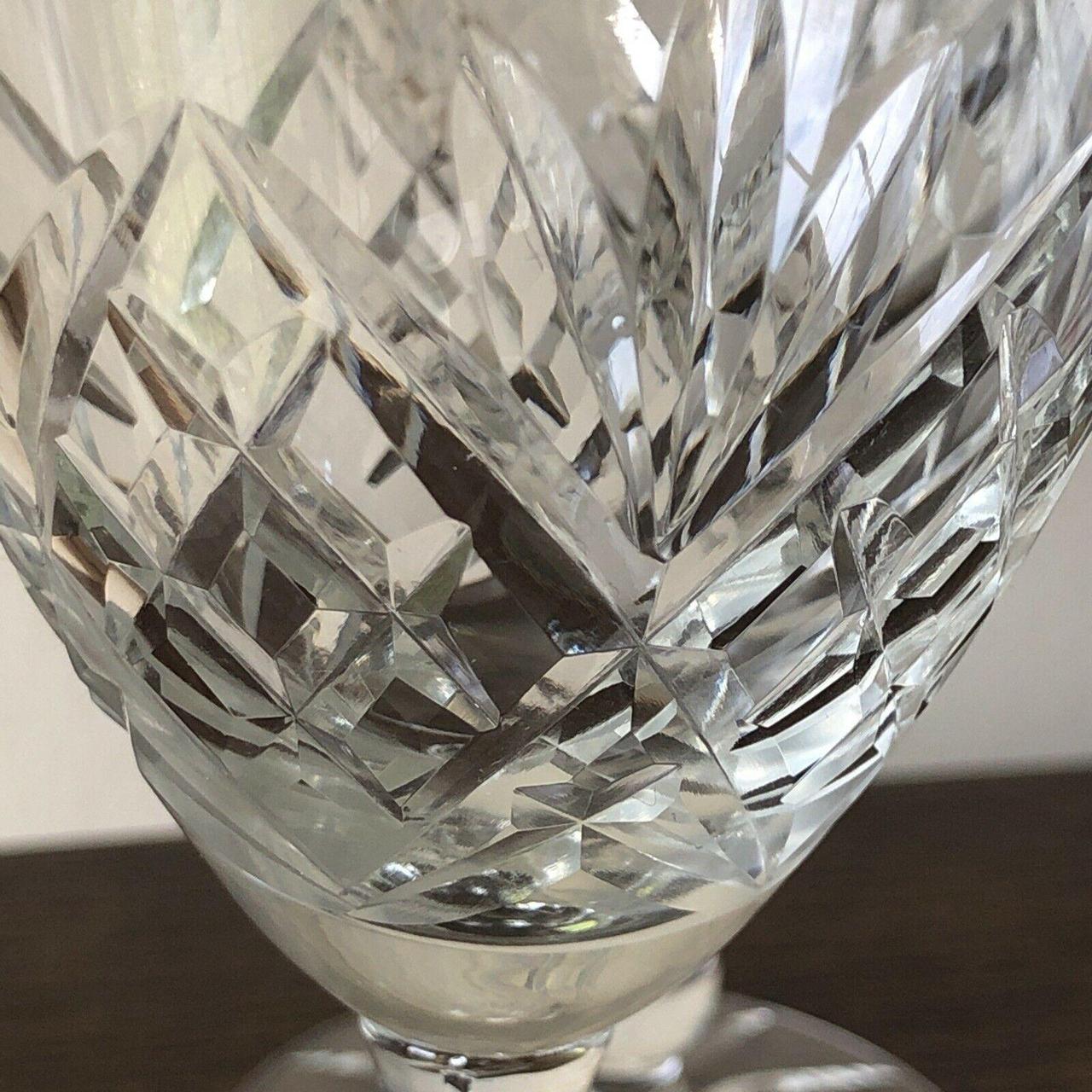 3x - Cut glass small white wine glasses - tipples... - Depop