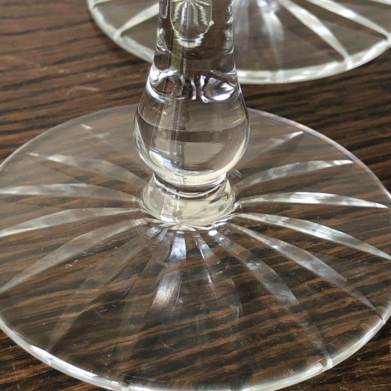 3x - Cut glass small white wine glasses - tipples... - Depop