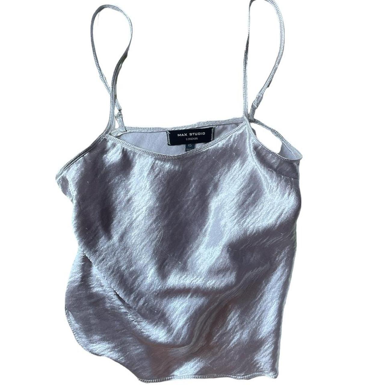 Reclaimed Vintage Women's Silver and Grey Vest | Depop