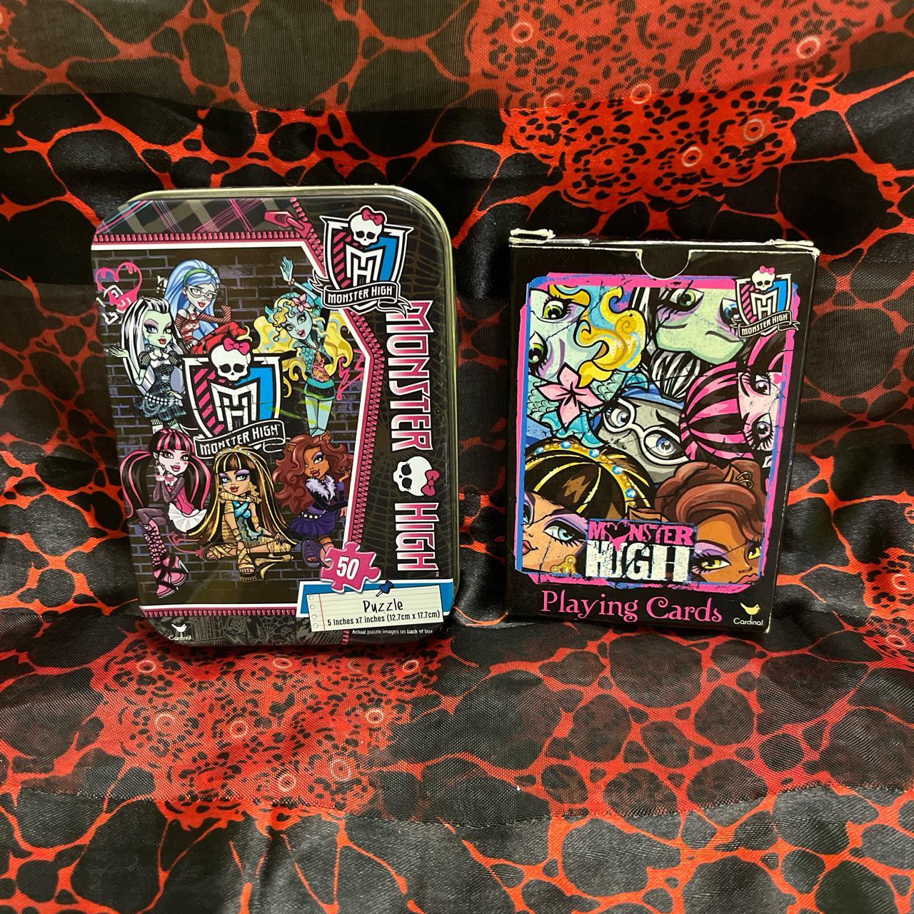 Monster high 4 items playing cards, puzzle (50 pcs)... - Depop