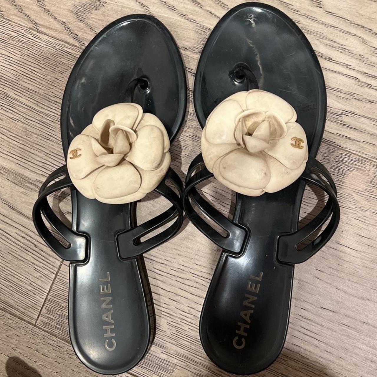 It’s authentic Chanel classic sandals Size 37 - Depop
