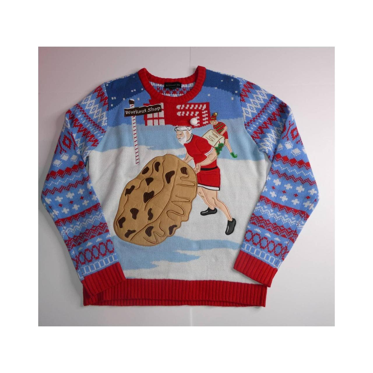 men's BLIZZARD BAY holiday sweater, Santa lifting... - Depop