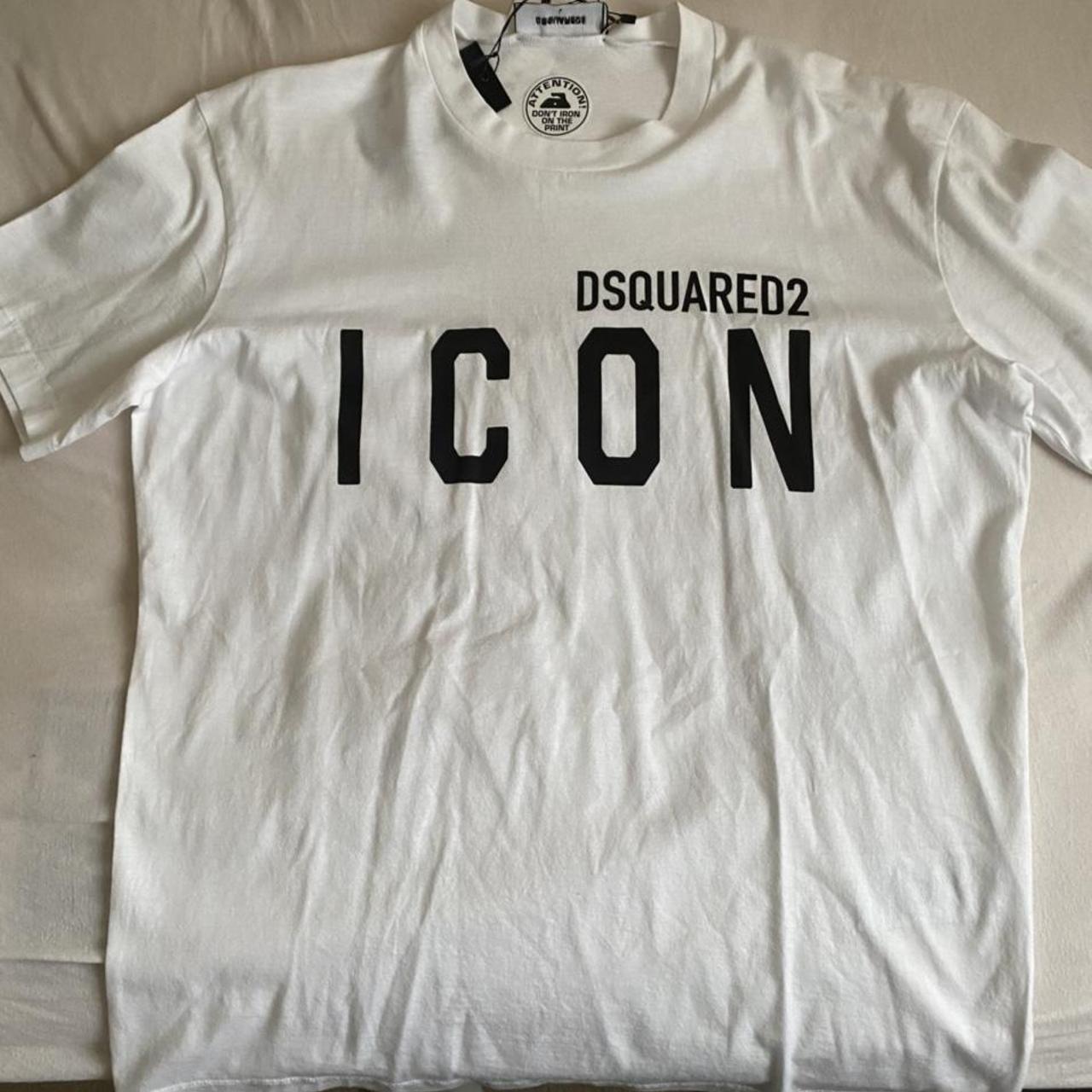 Mens white Dsq T-shirt. New! Hasn’t been worn... - Depop