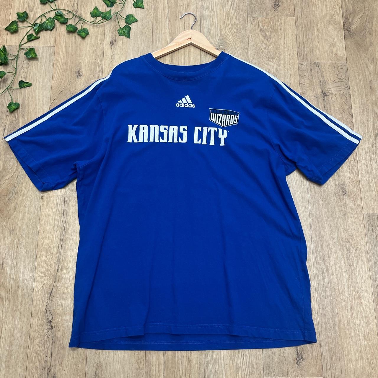 KANSAS CITY WIZARDS MLS T-SHIRT Adidas Crew neck... - Depop