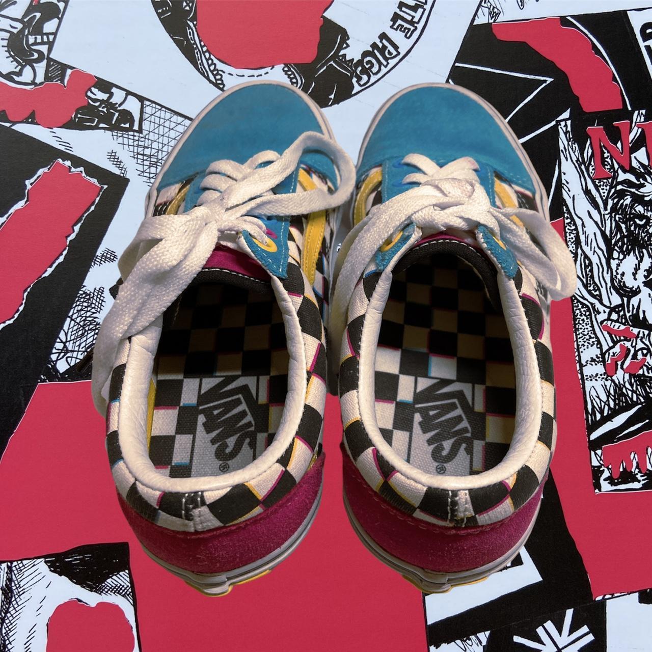 VANS CMYK CRAZY CHECKS OLD SKOOL SNEAKERS (LIMITED... - Depop