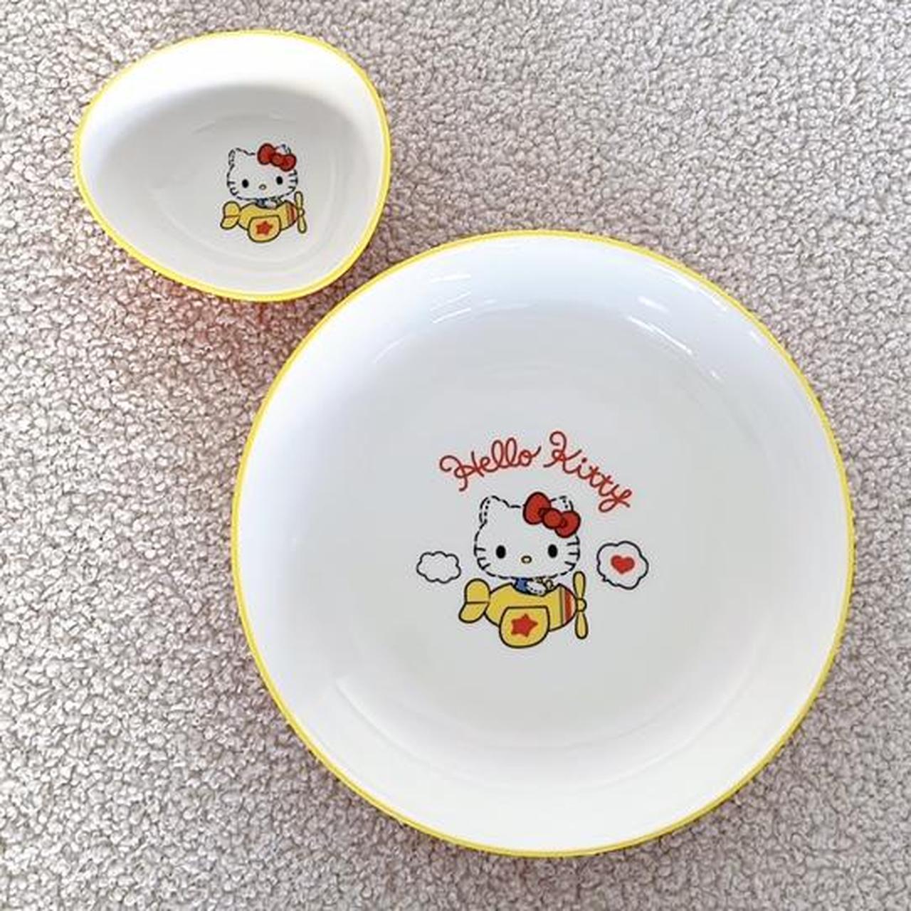 Kawaii Hello Kitty Dish Plate + Saucer The dish... - Depop