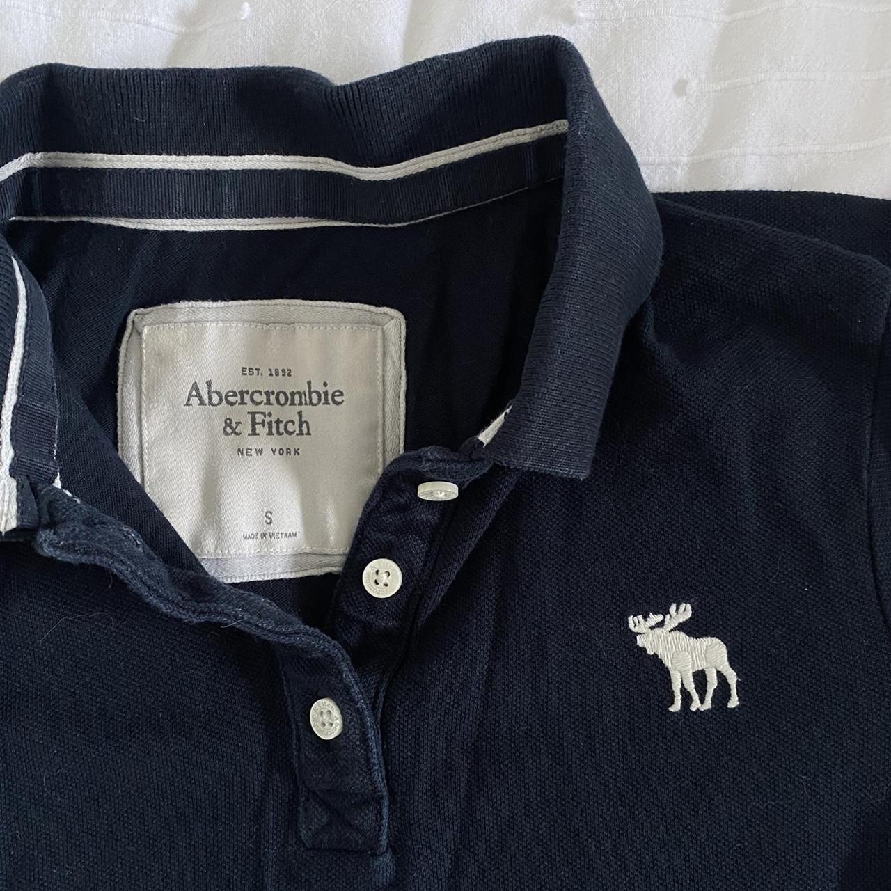Abercrombie & Fitch Women’s Navy Polo Shirt Size... - Depop