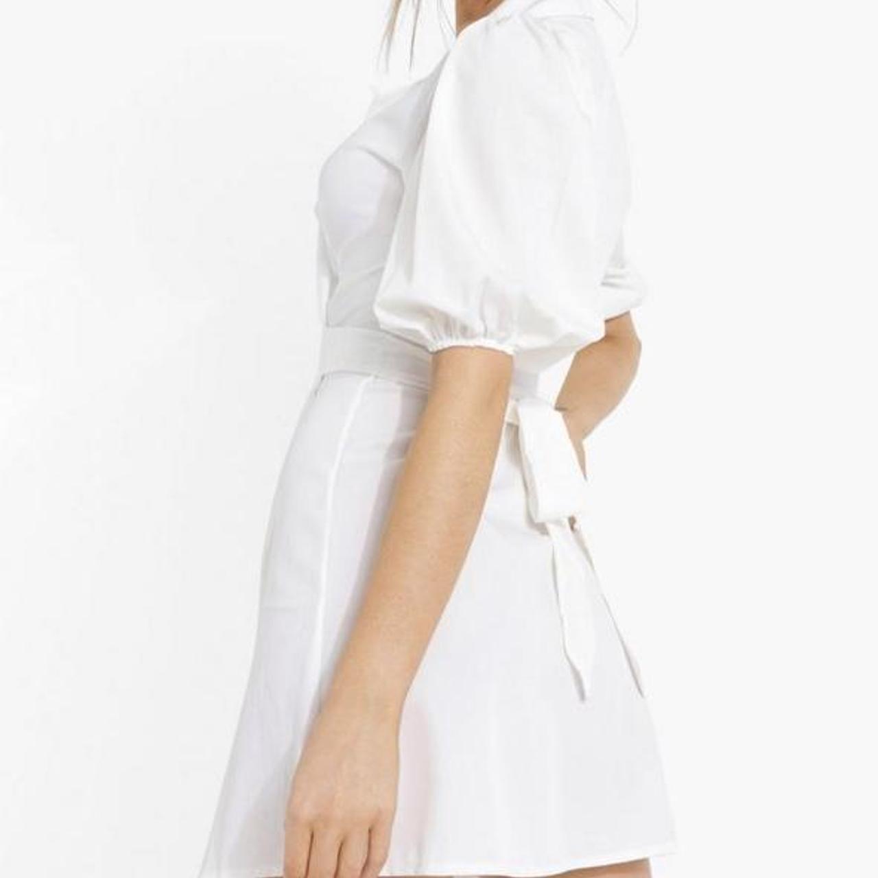 Boohoo Women's White Dress | Depop