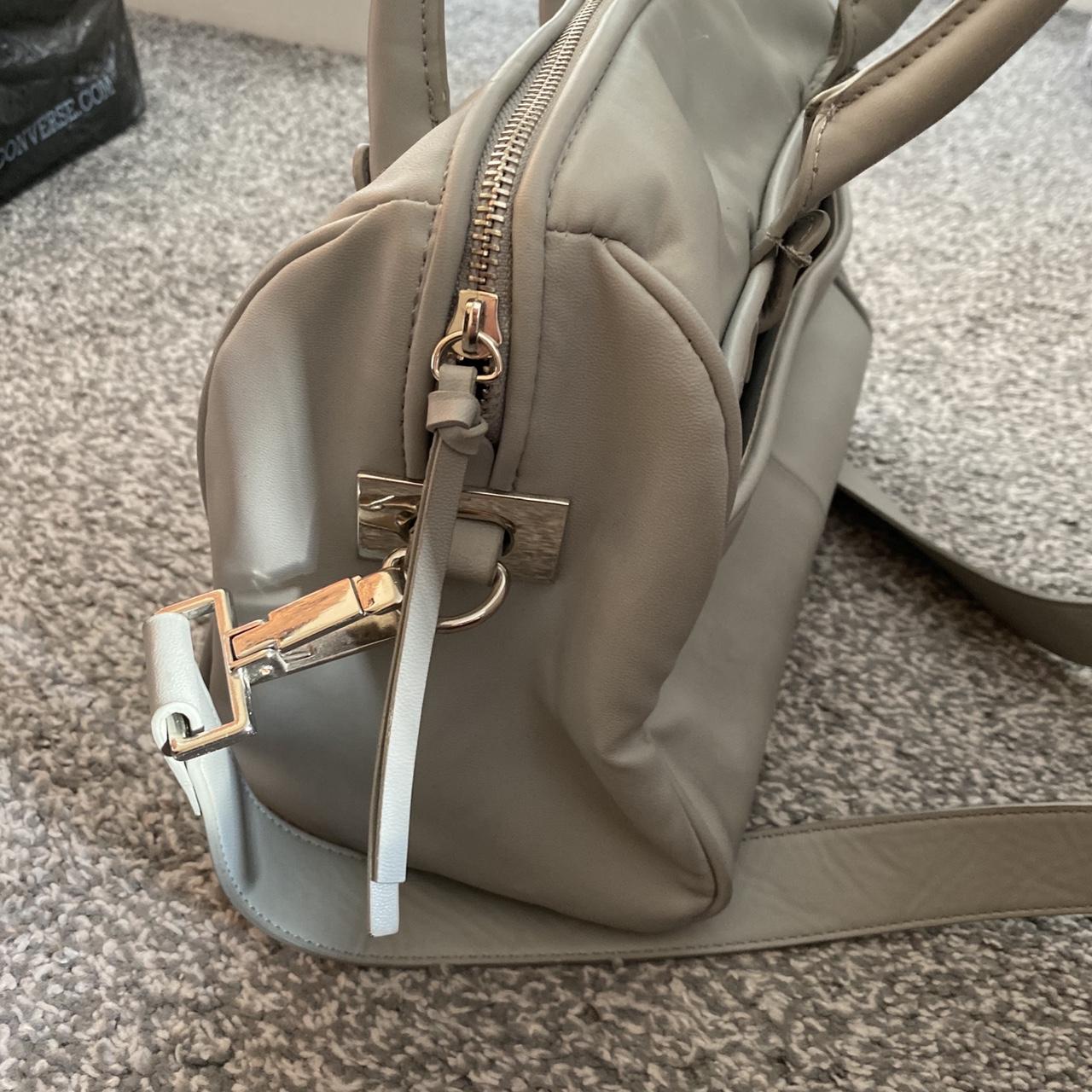 Zara Grey Small Bowler Bag. Used but good condition. - Depop